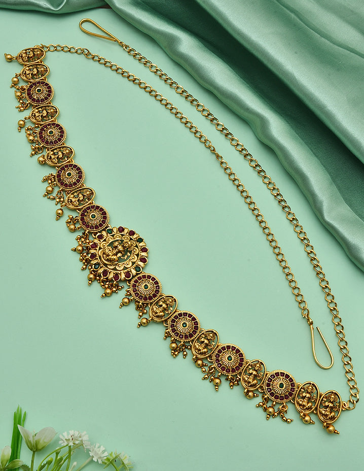 Buy Vaddanam Fashion Jewellery Accessories for Women Online – Violet ...