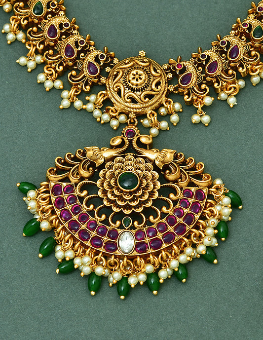 Kempu Necklace Sets – Violet & Purple Designer Fashion Jewellery