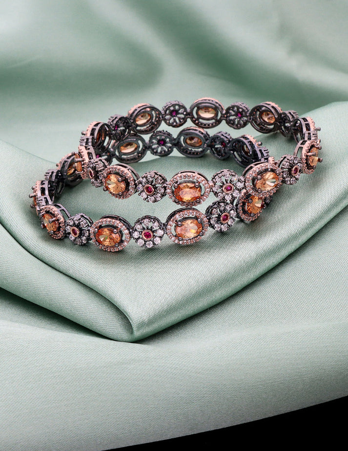 Zircon Black Polish Bangles ZBGL10958 – Violet & Purple Designer ...