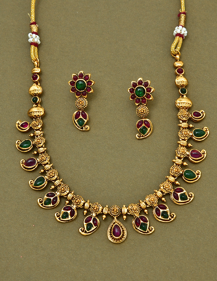 Kempu Necklace Sets – Violet & Purple Designer Fashion Jewellery