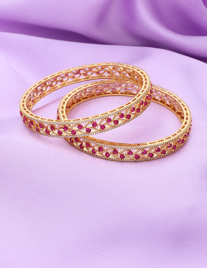Stone Bangles Designs Online for Women | Buy Latest Bangles – Violet ...