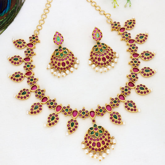 Kempu Necklace Sets – Violet & Purple Designer Fashion Jewellery