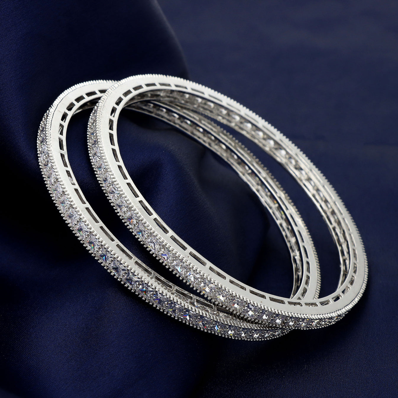 Designer Zirconia Bangles – Violet & Purple Designer Fashion Jewellery