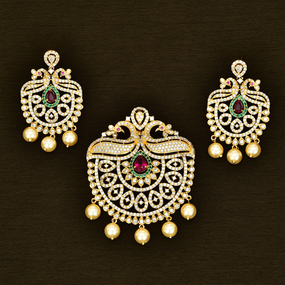 CZ Pendant Sets | Buy Pendant Sets for Women Online from Violet ...