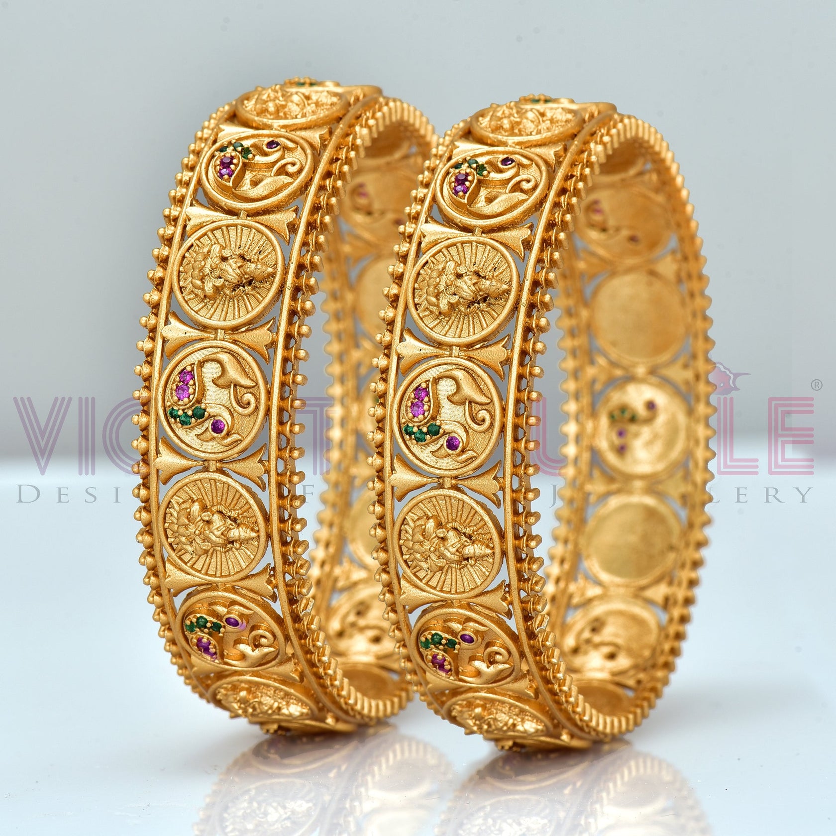 Designer Matt Kempu Bangle – Violet & Purple Designer Fashion Jewellery